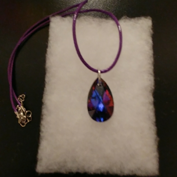 Jewelry | Sunset Red Crystal Teardrop Necklace | Poshmark